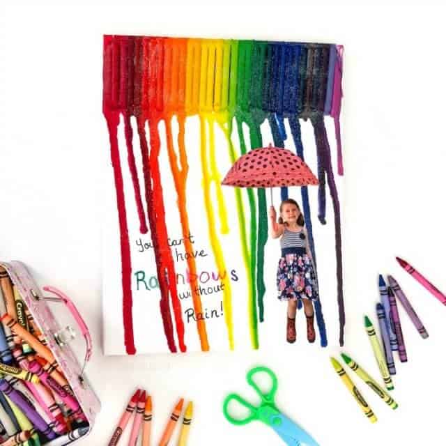How To Make A DIY Rainbow Crayon Art Photo Gift With Your Child