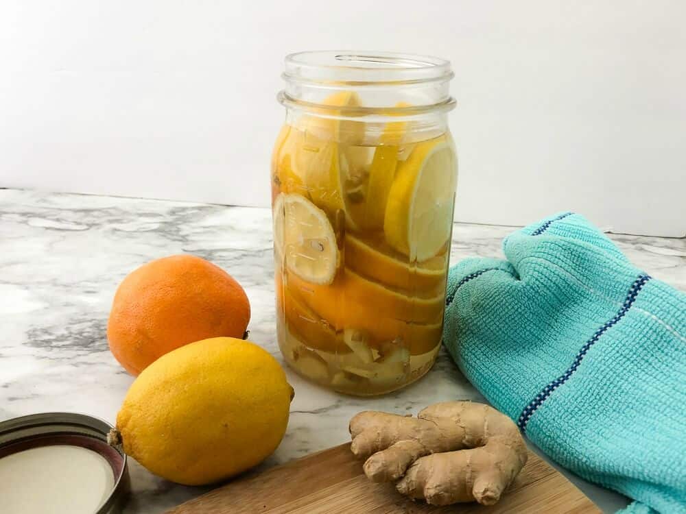 Fresh Lemon Ginger Tea Herbal Recipe To Hydrate