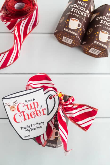 Adorable "Cup of Cheer" Holiday Gift Tags (Printable!) - On My Kids Plate