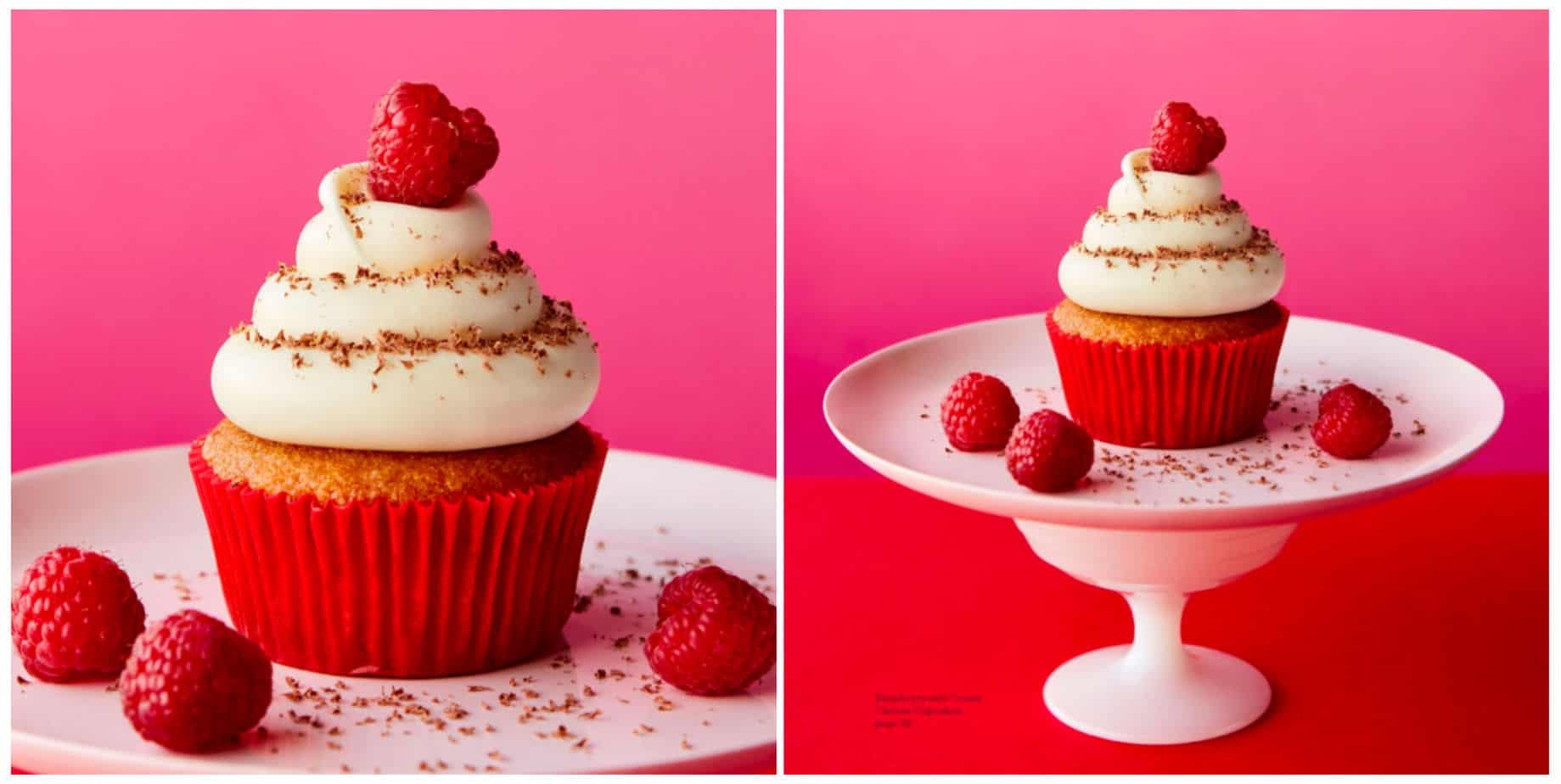 Fresh Raspberry Cupcakes With Cream Cheese Frosting ~ On My Kids Plate