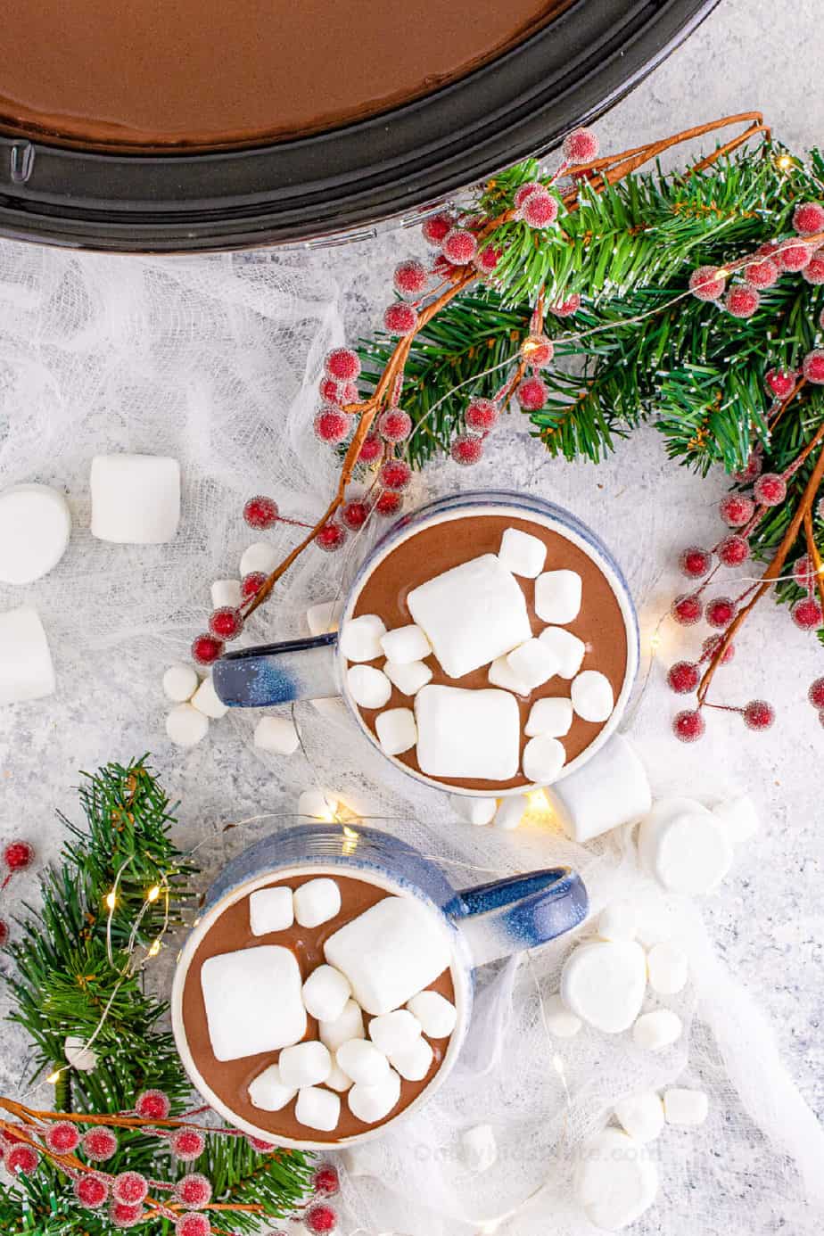 Slow Cooker Hot Chocolate (Great For A Crowd!) - On My Kids Plate