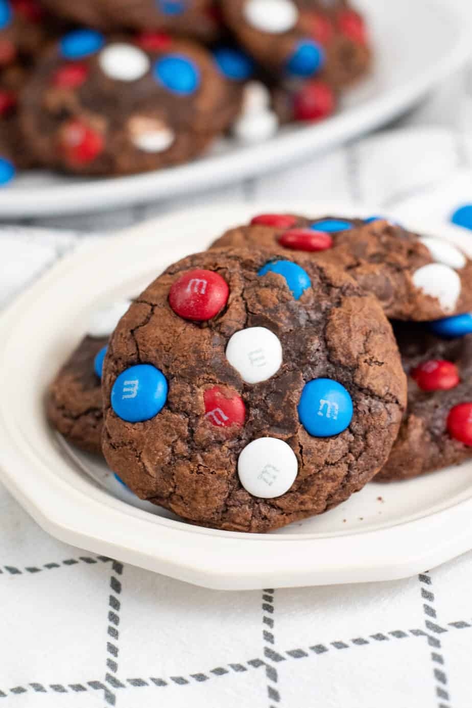 Fudgy M&M Brownie Mix Cookies - On My Kids Plate