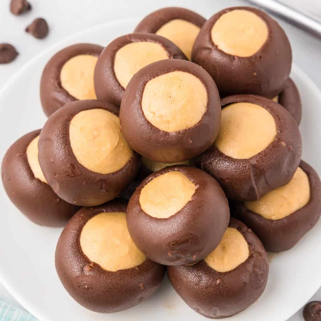 Buckeyes Recipe (How To Dip Buckeyes In Chocolate) - On My Kids Plate