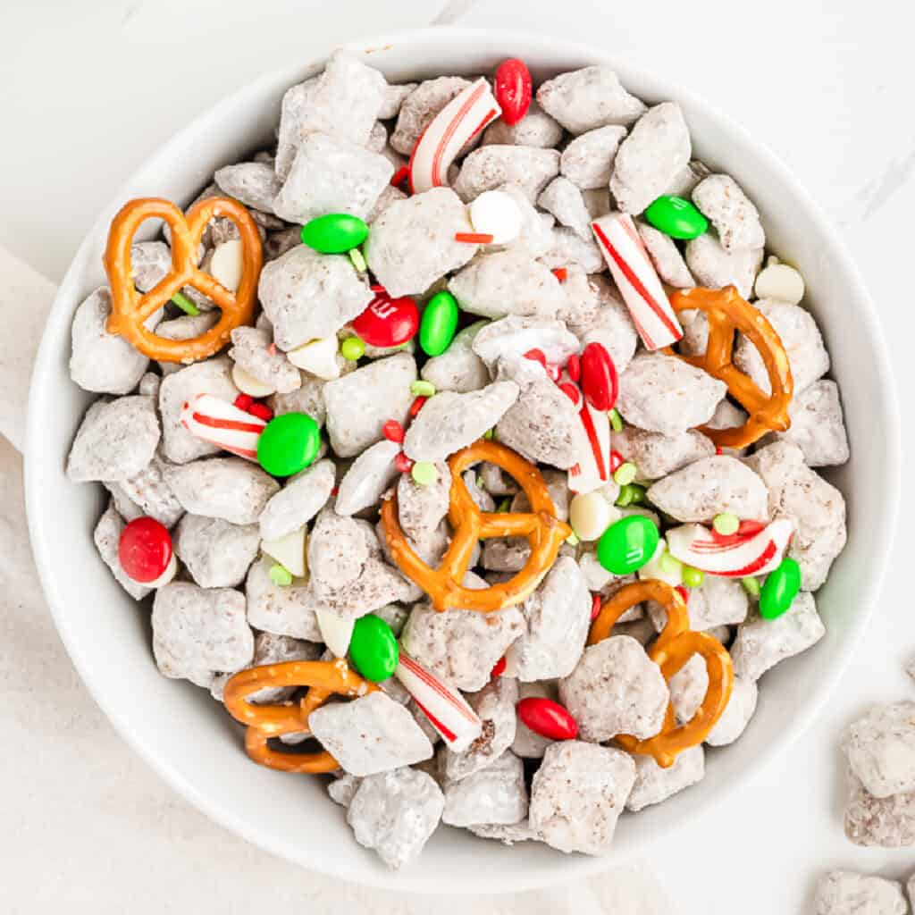 Reindeer Poop (Chocolate Snack Mix Recipe) - On My Kids Plate
