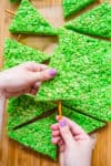 Rice Krispie Christmas Trees - On My Kids Plate
