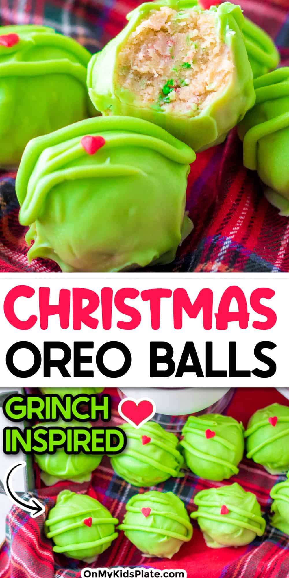 Christmas Oreo Balls (Grinch Inspired!) - On My Kids Plate
