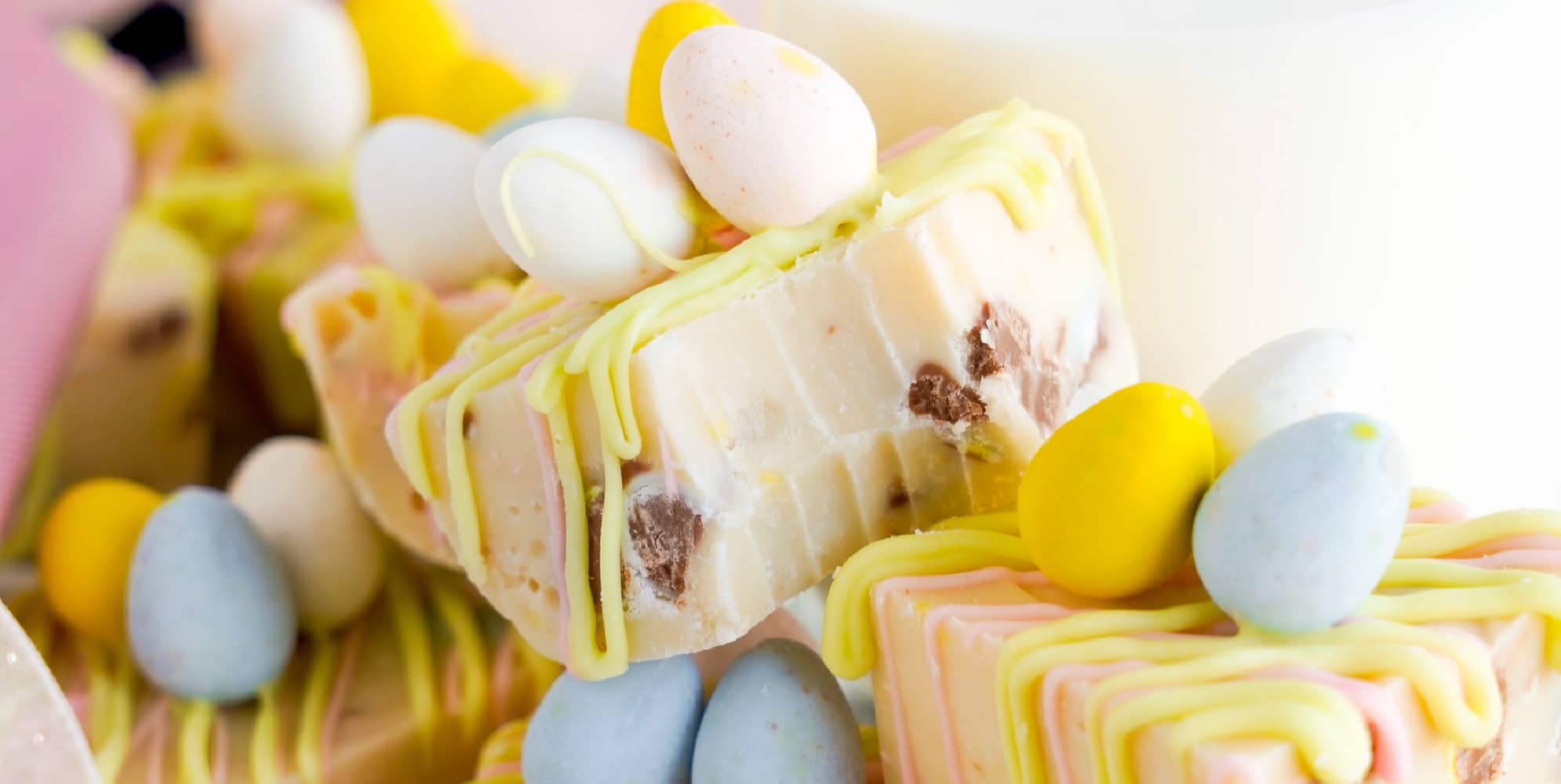 Easter Fudge (With Mini Eggs!) - On My Kids Plate