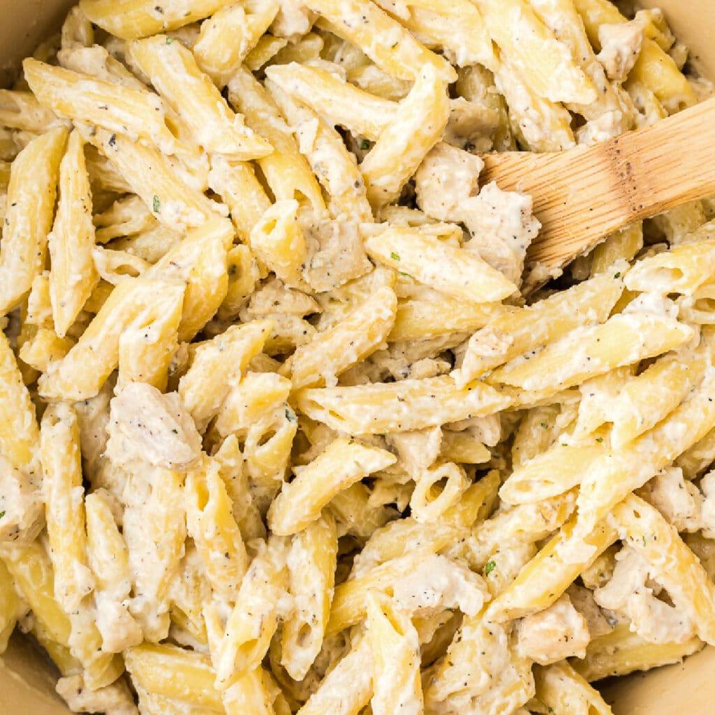 Chicken Penne Alfredo (One Pot!) - On My Kids Plate