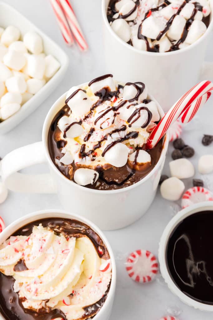 Candy Cane Hot Chocolate - On My Kids Plate