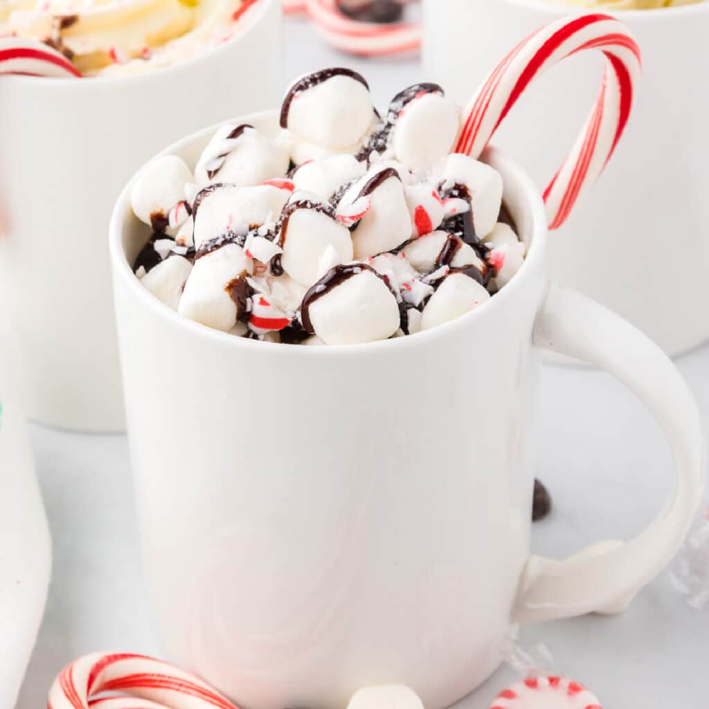 Candy Cane Hot Chocolate - On My Kids Plate
