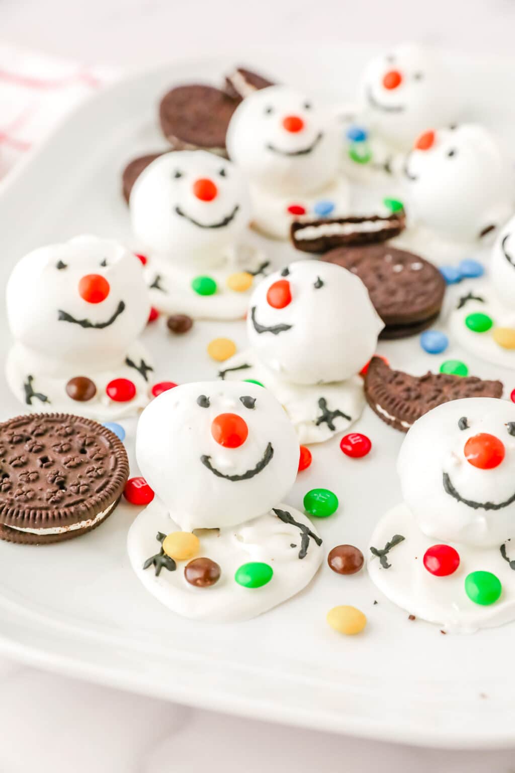 Snowman Oreo Balls - On My Kids Plate