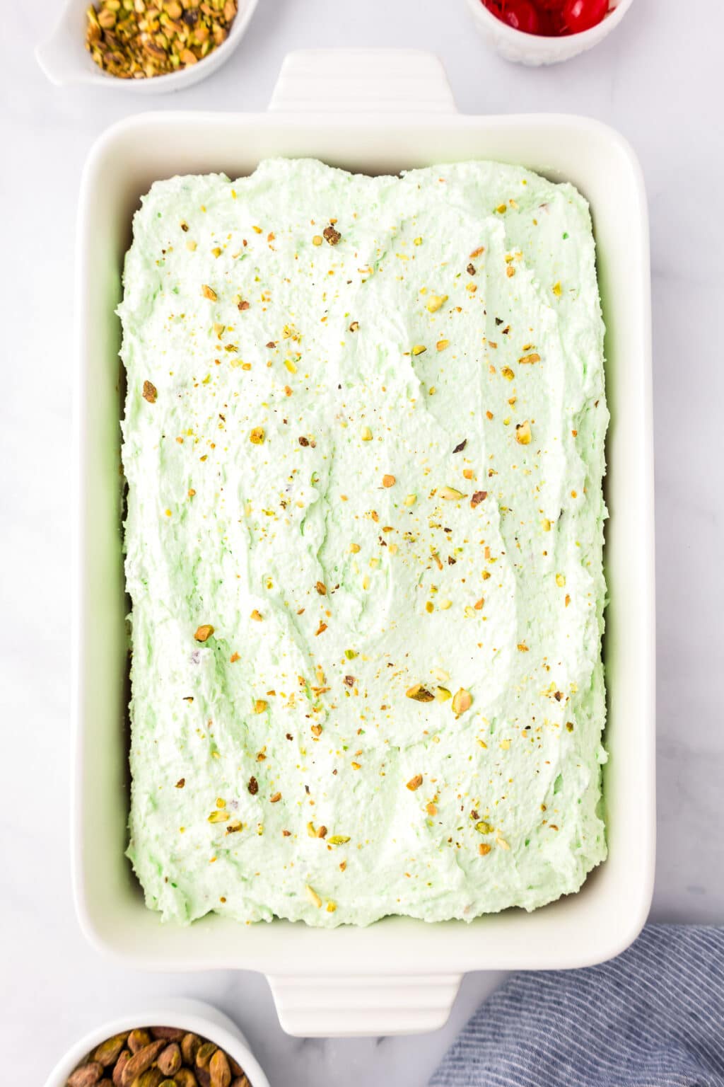 Pistachio Pudding Cake (Watergate Cake) - On My Kids Plate