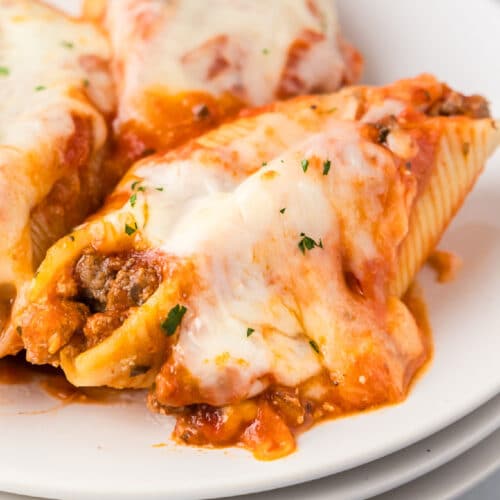 Jumbo Stuffed Shells With Meat (Ground Beef!) - On My Kids Plate