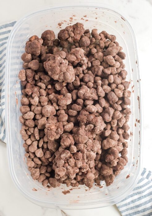 Reindeer Poop (Chocolate Snack Mix Recipe) - On My Kids Plate