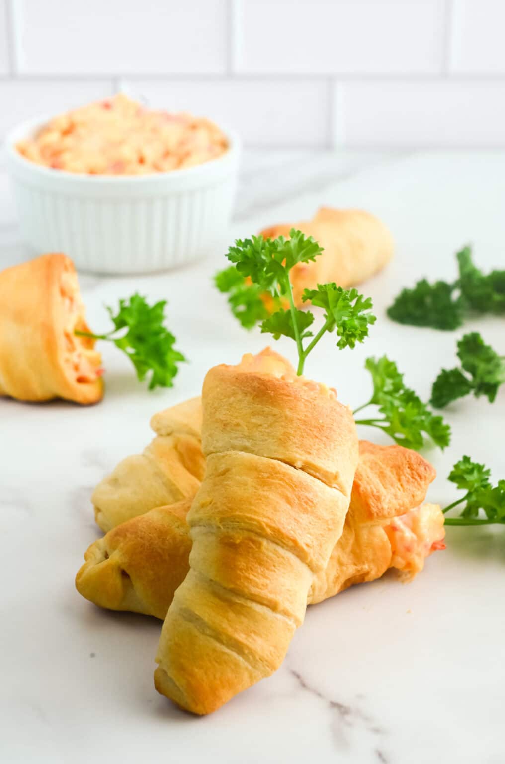 Easter Stuffed Carrot Crescent Rolls - On My Kids Plate