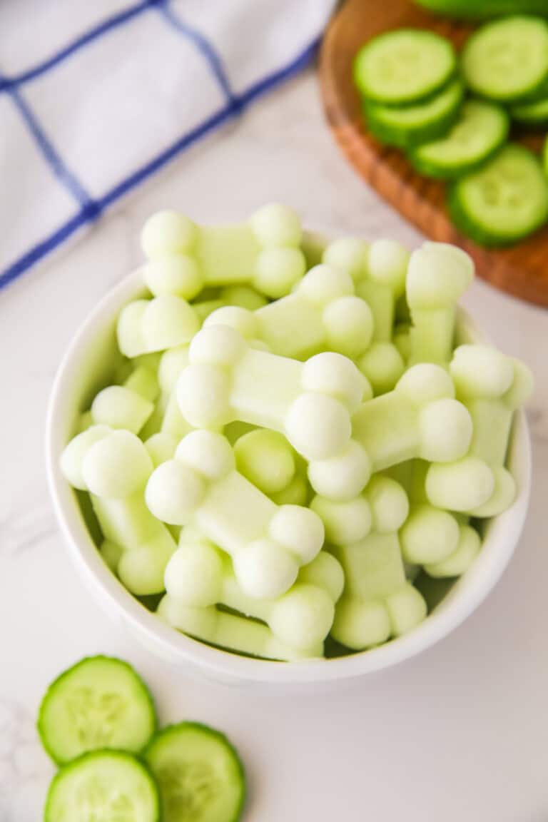 Easy Cucumber Yogurt Dog Treats (Frozen Dog Treats!) - On My Kids Plate