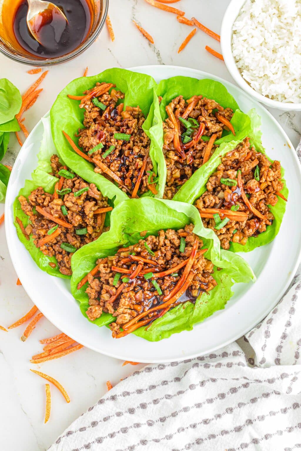 Ground Pork Lettuce Wraps - On My Kids Plate
