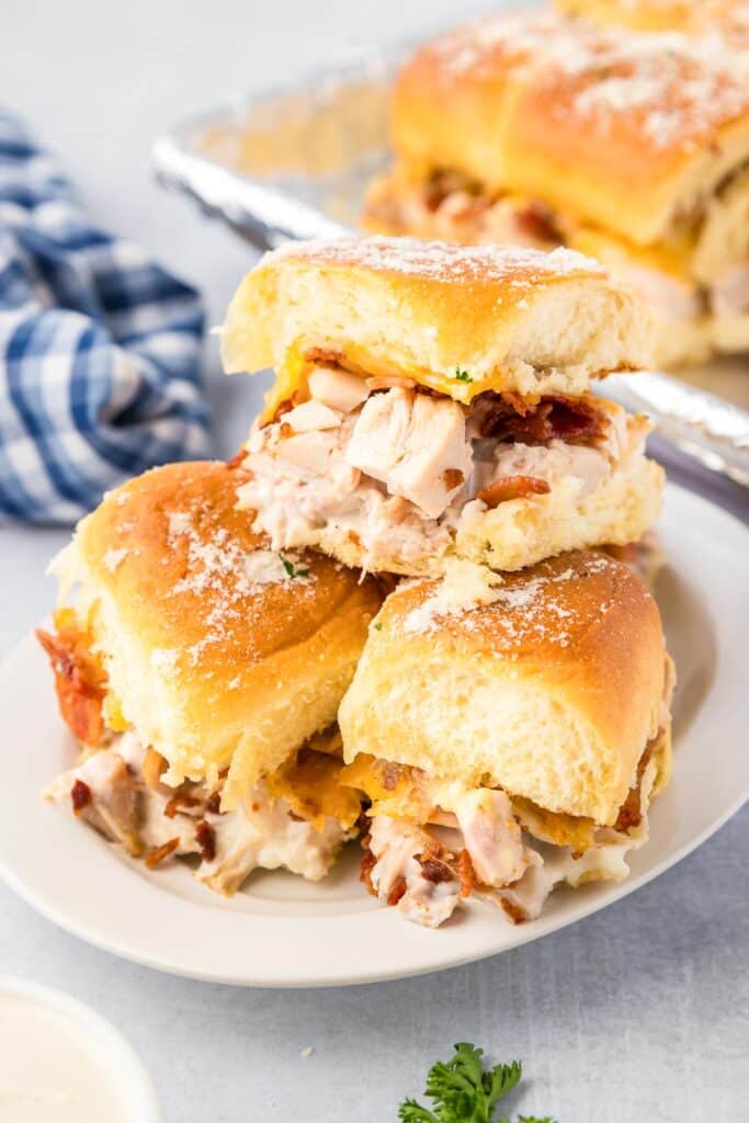 Chicken Bacon Ranch Sliders - On My Kids Plate
