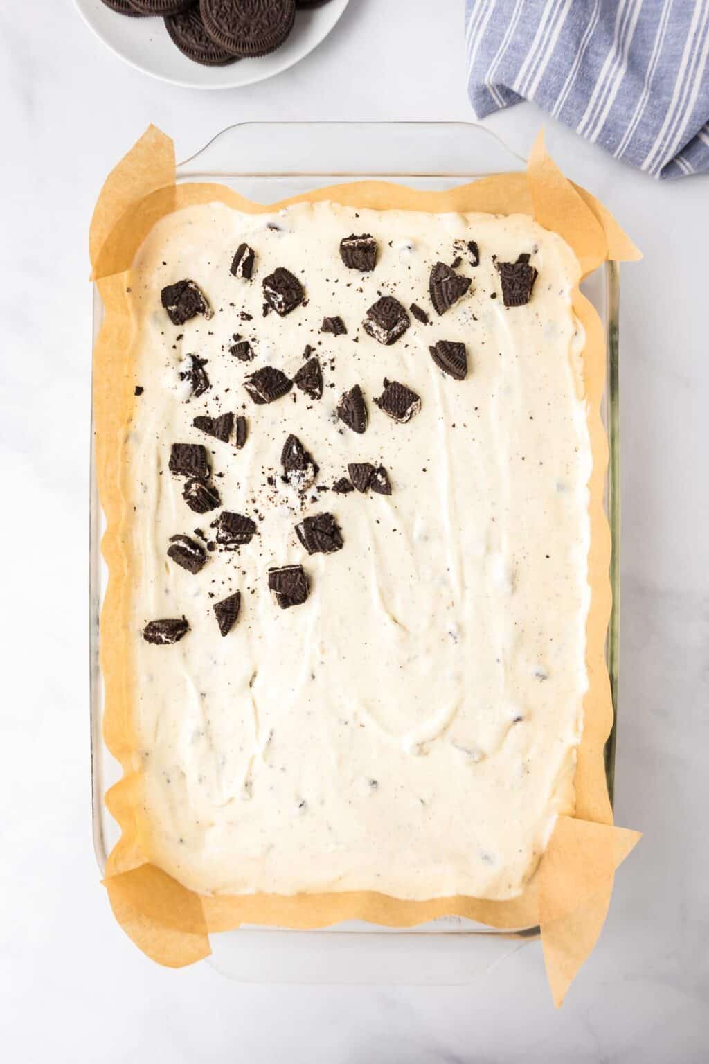 Oreo Cheesecake Bars - On My Kids Plate