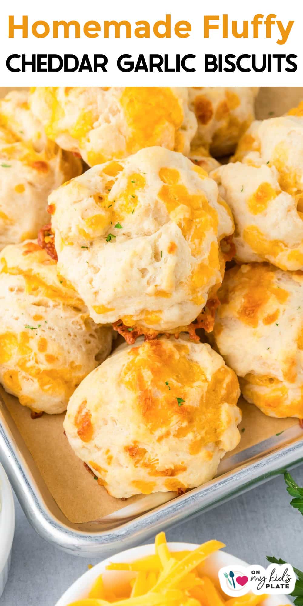 Cheddar Garlic Biscuits - On My Kids Plate