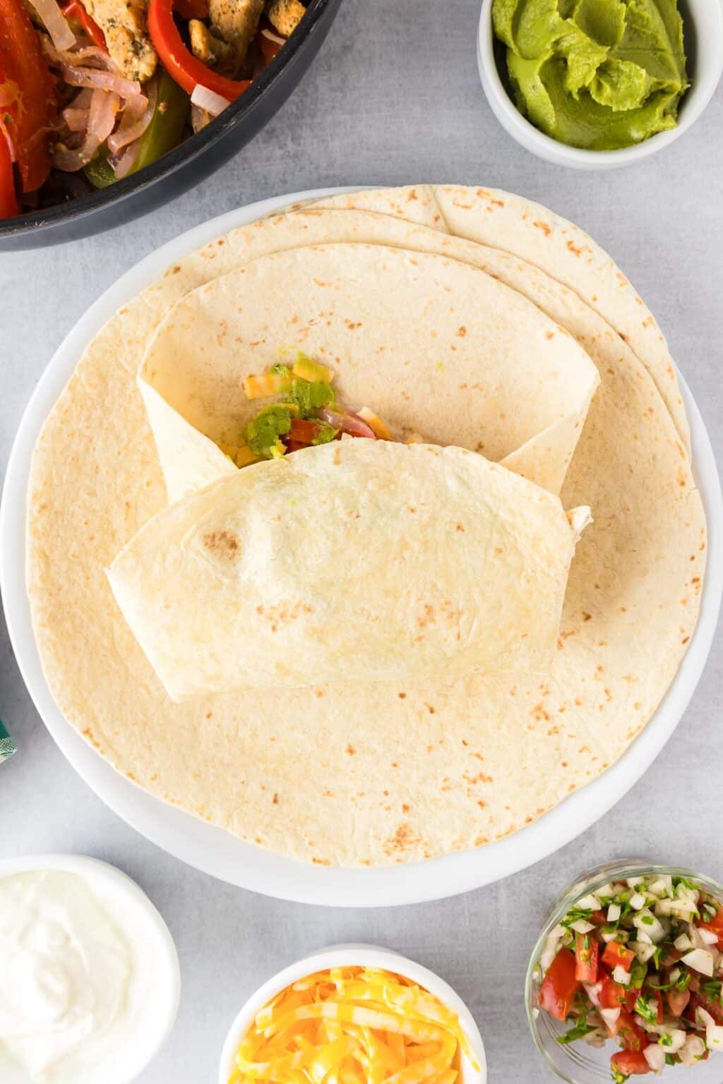 Easy Chicken Fajita Wraps - On My Kids Plate