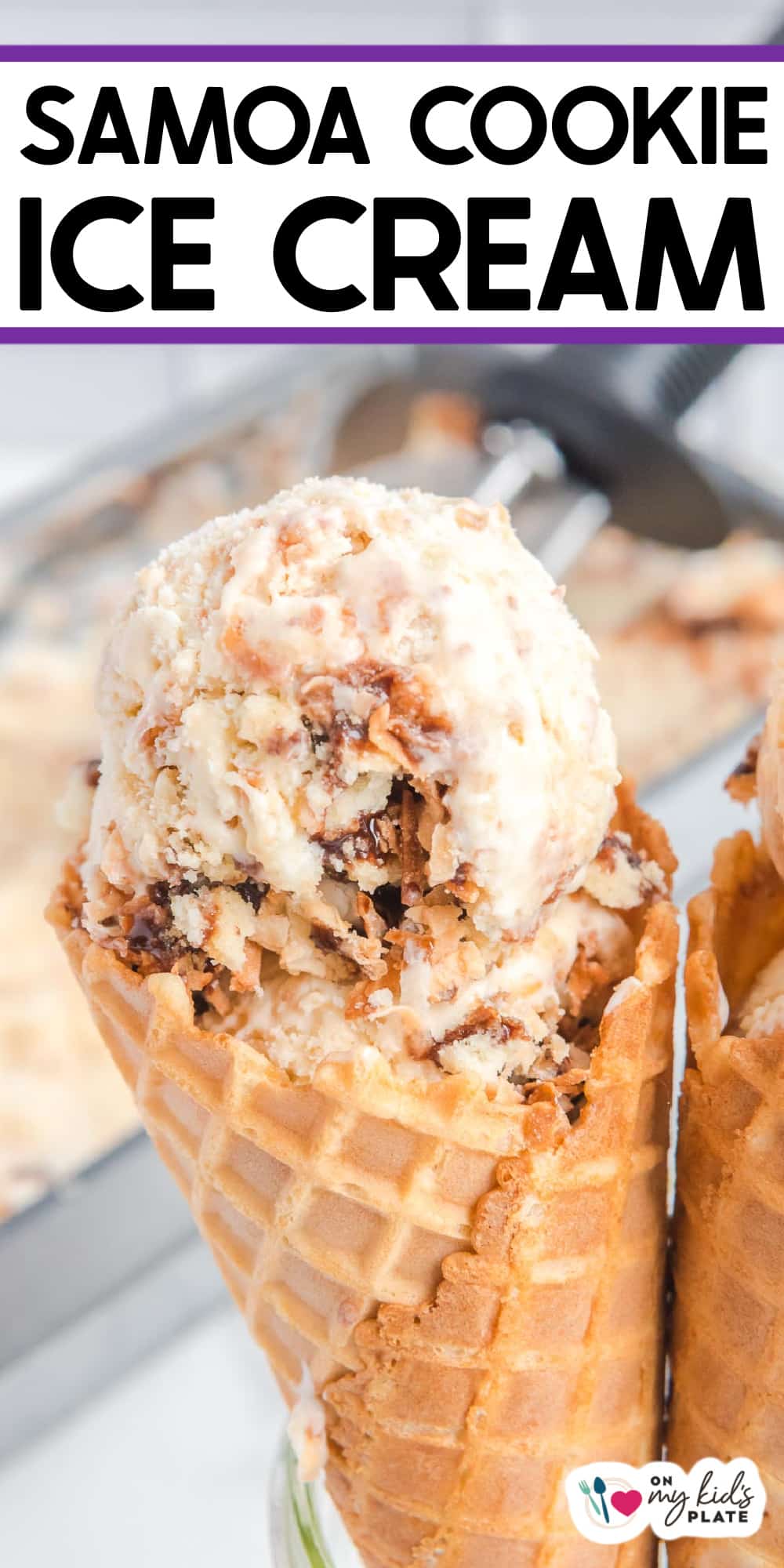Samoa Ice Cream - On My Kids Plate