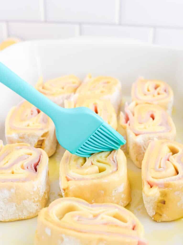 Baked Ham And Cheese Pinwheels - On My Kids Plate