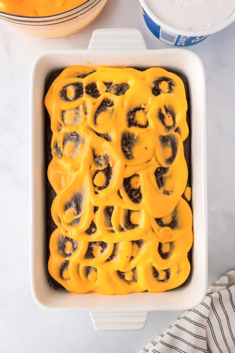 Spooky Graveyard Halloween Poke Cake - On My Kids Plate