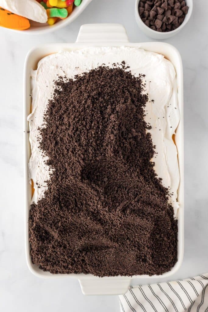 Spooky Graveyard Halloween Poke Cake - On My Kids Plate