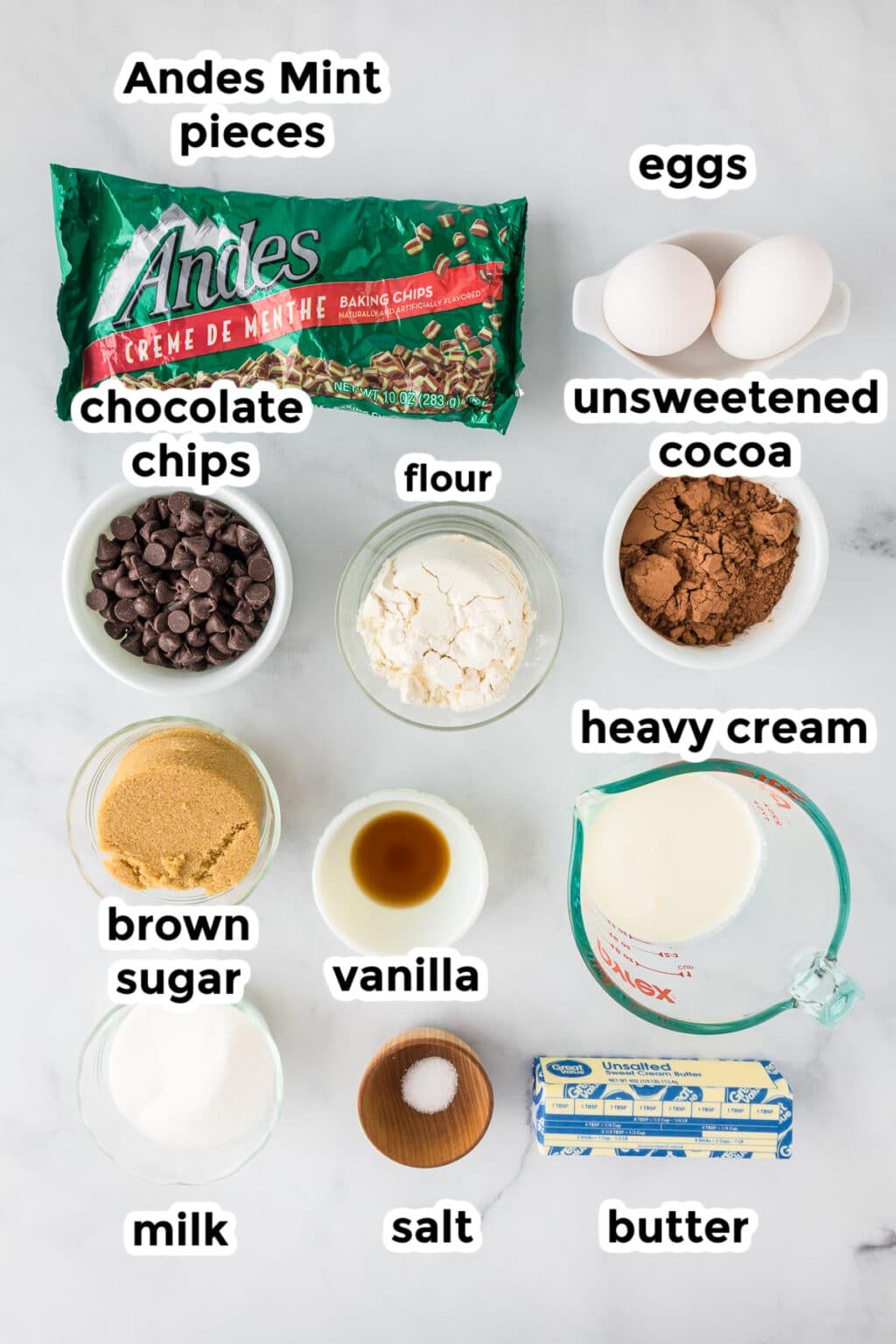 Andes Mint Brownies - On My Kids Plate