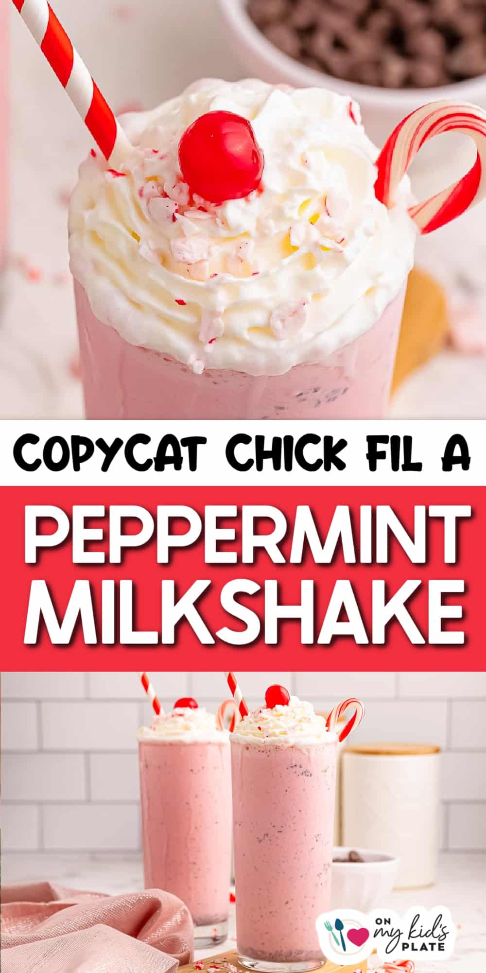 Peppermint Milkshake Recipe (Chick-fil-A Copycat) - On My Kids Plate