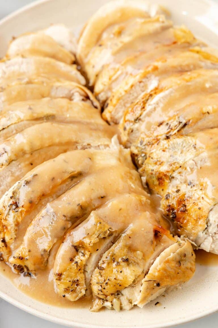Juicy Slow Cooker Turkey Breast (Bone In!) - On My Kids Plate