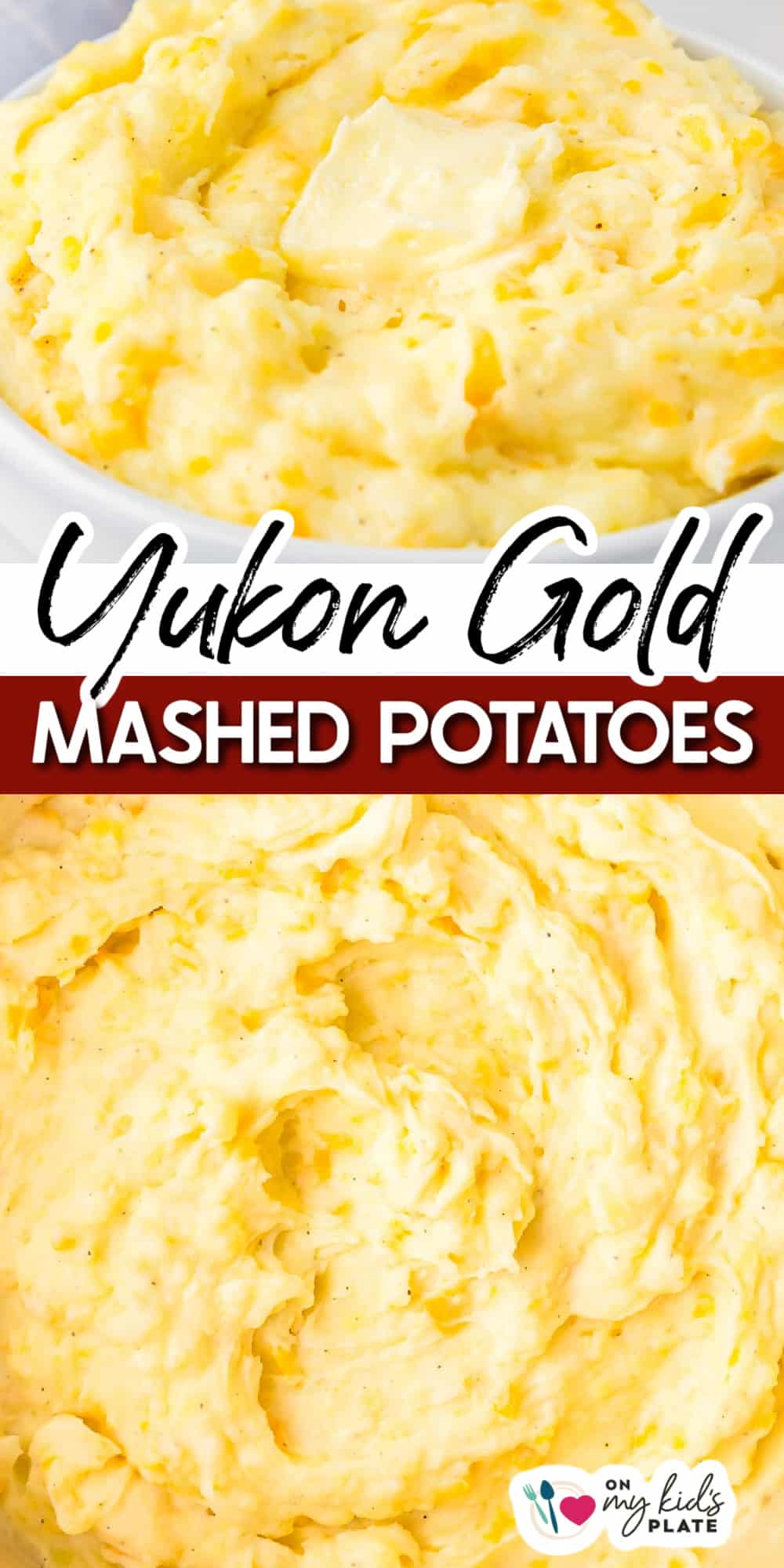 Yukon Gold Mashed Potatoes (Cheesy!) - On My Kids Plate