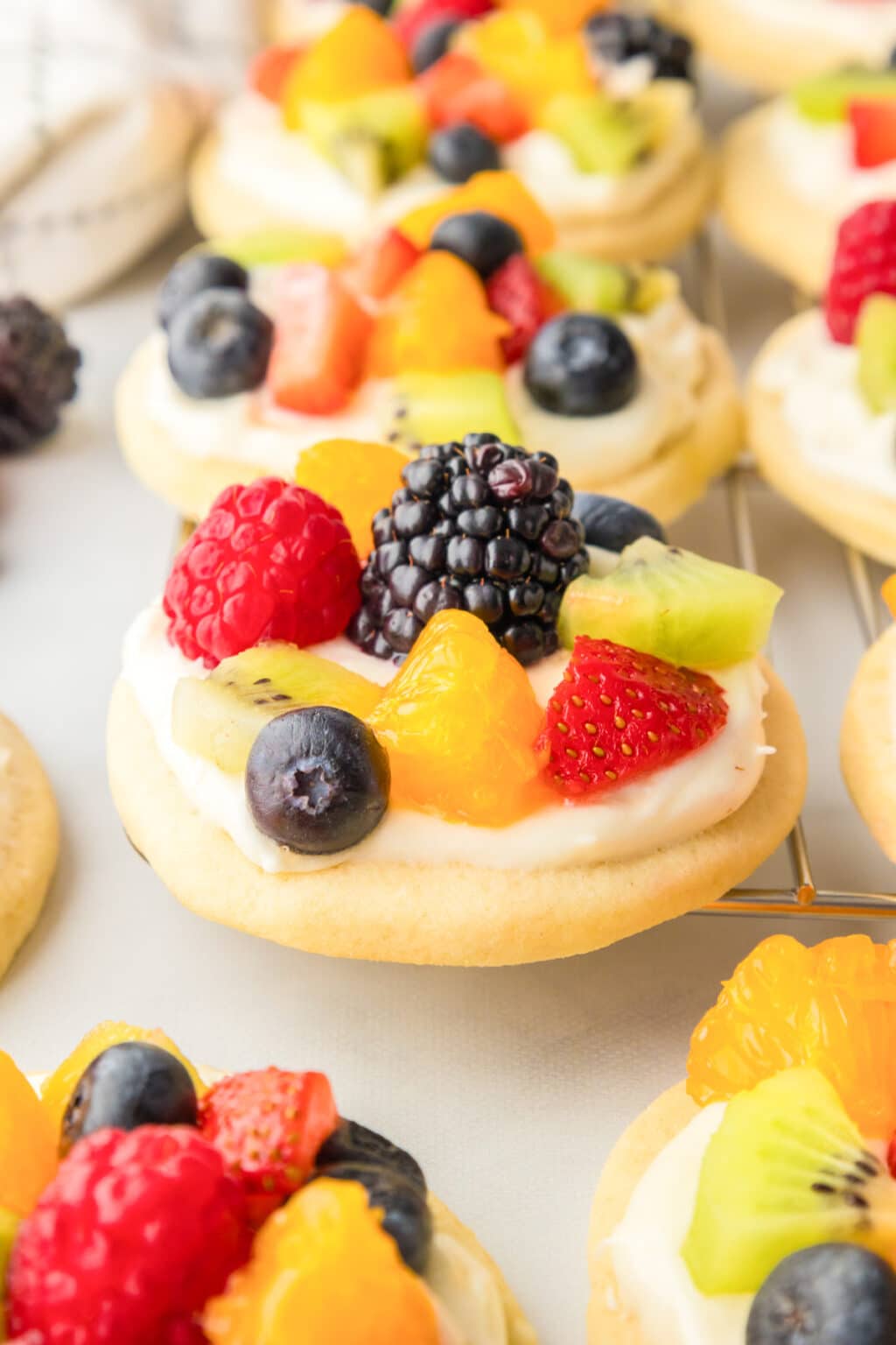 Fruit Pizza Cookies (Sugar Cookies) - On My Kids Plate