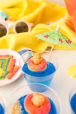 Beach Jell-O Cups for Kids (Pool Party or BBQ Idea!) - On My Kids Plate