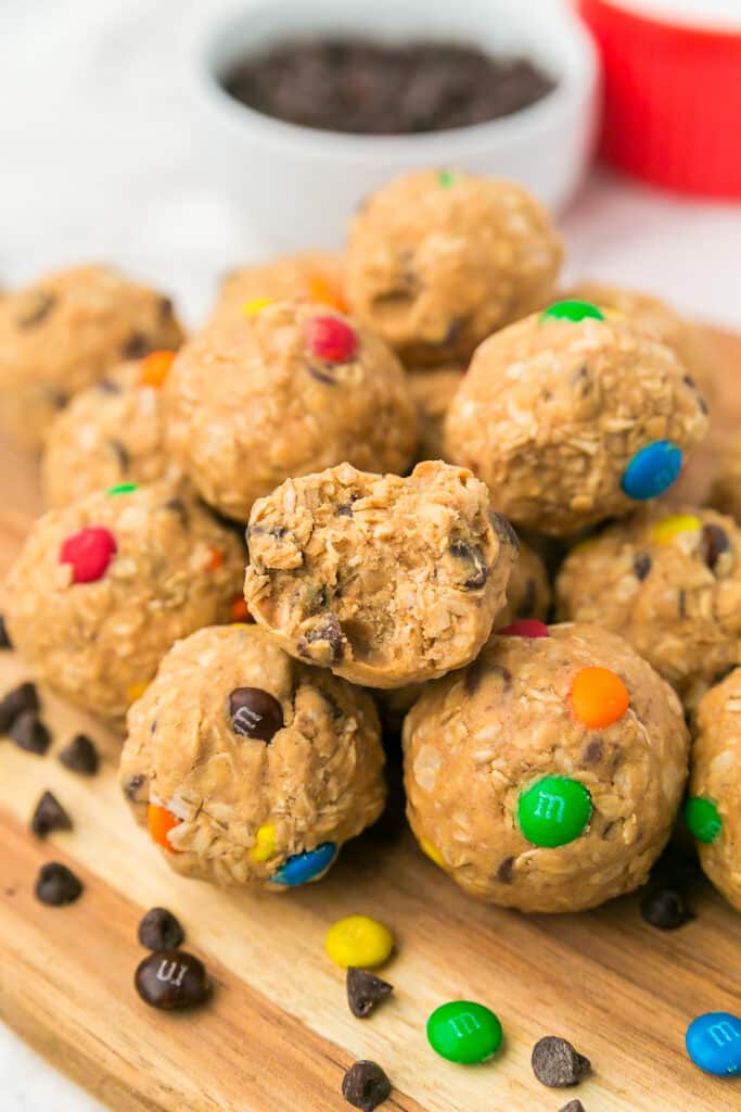 Monster Cookie Energy Balls (No Bake!) - On My Kids Plate