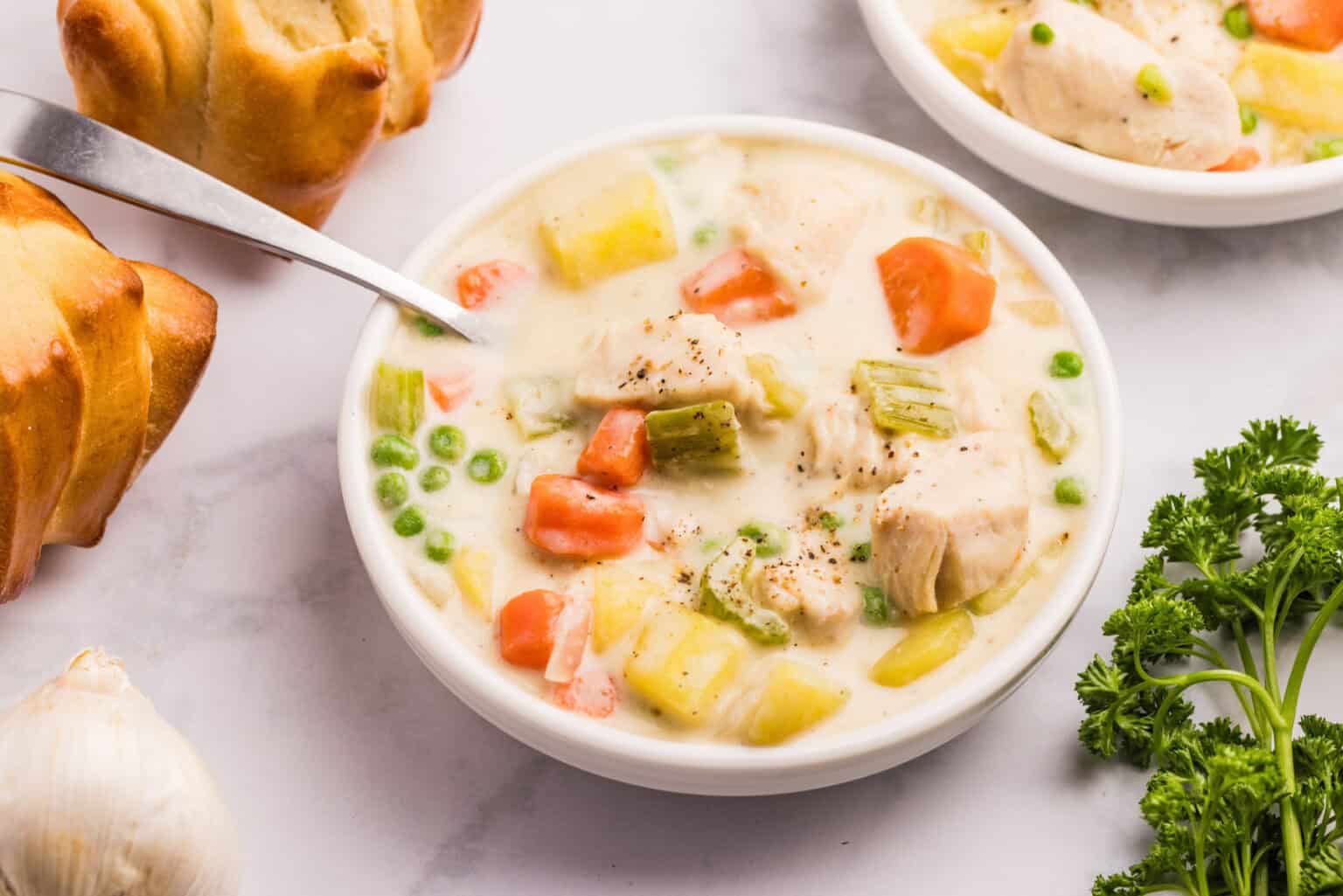 Creamy Chicken Stew - On My Kids Plate